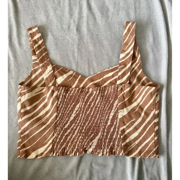 a new day | Tops | A New Day Crop Top Women Small Brown New Zebra Print ...